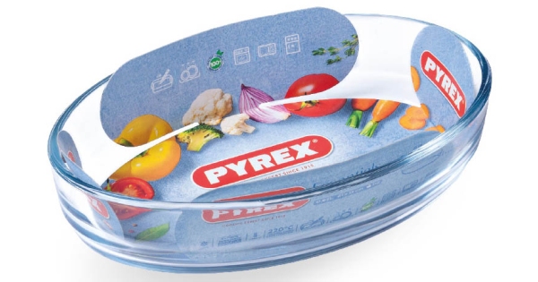 Ταψί πυρίμαχο γυάλινο οβάλ 35x24εκ Pyrex 334600